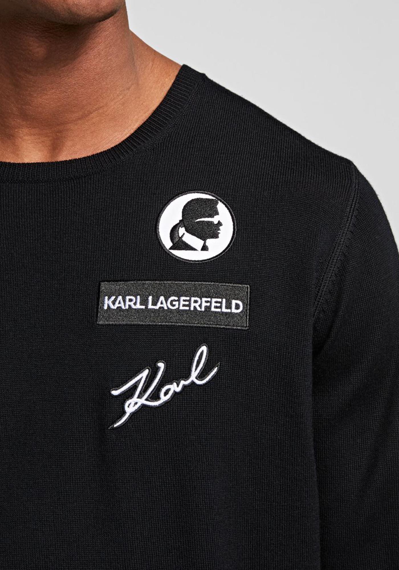 Karl Lagerfeld Logo Patch Knit Jumper | Silenzio