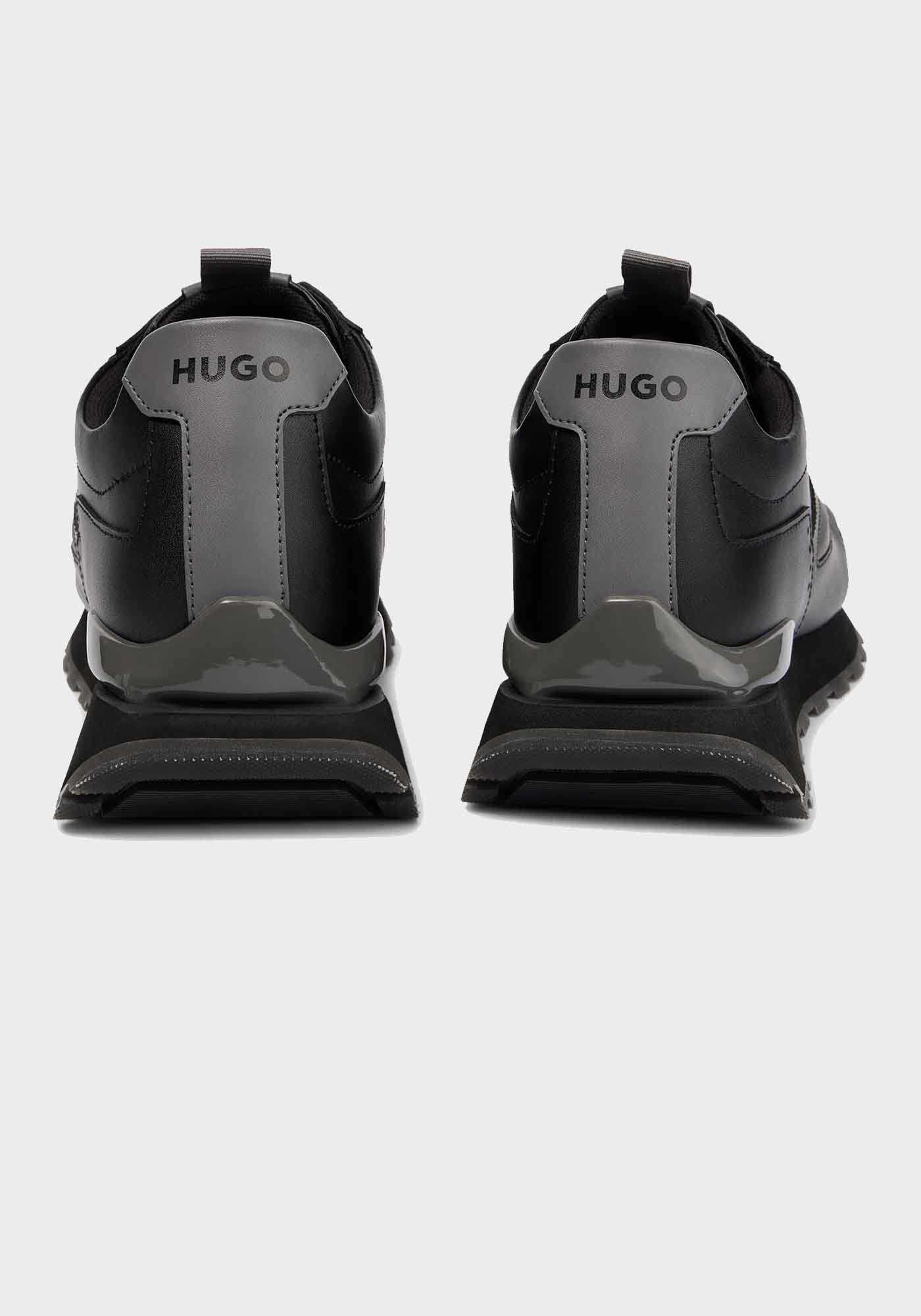 HUGO Δερμάτινα Sneakers της σειράς Cubite - 50480462 001 Black | Silenzio