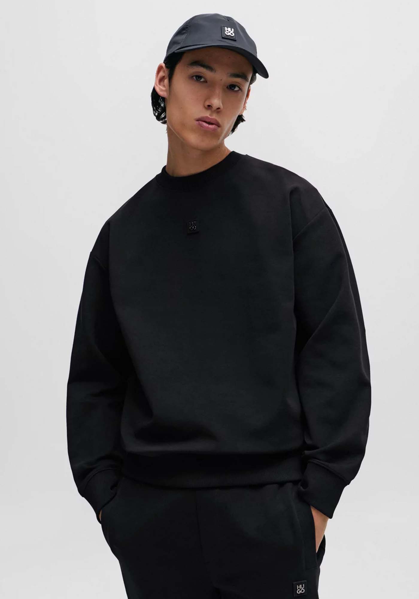 HUGO Hoodie T-shirt της σειράς Dettil - 50509270 001 Black | Silenzio