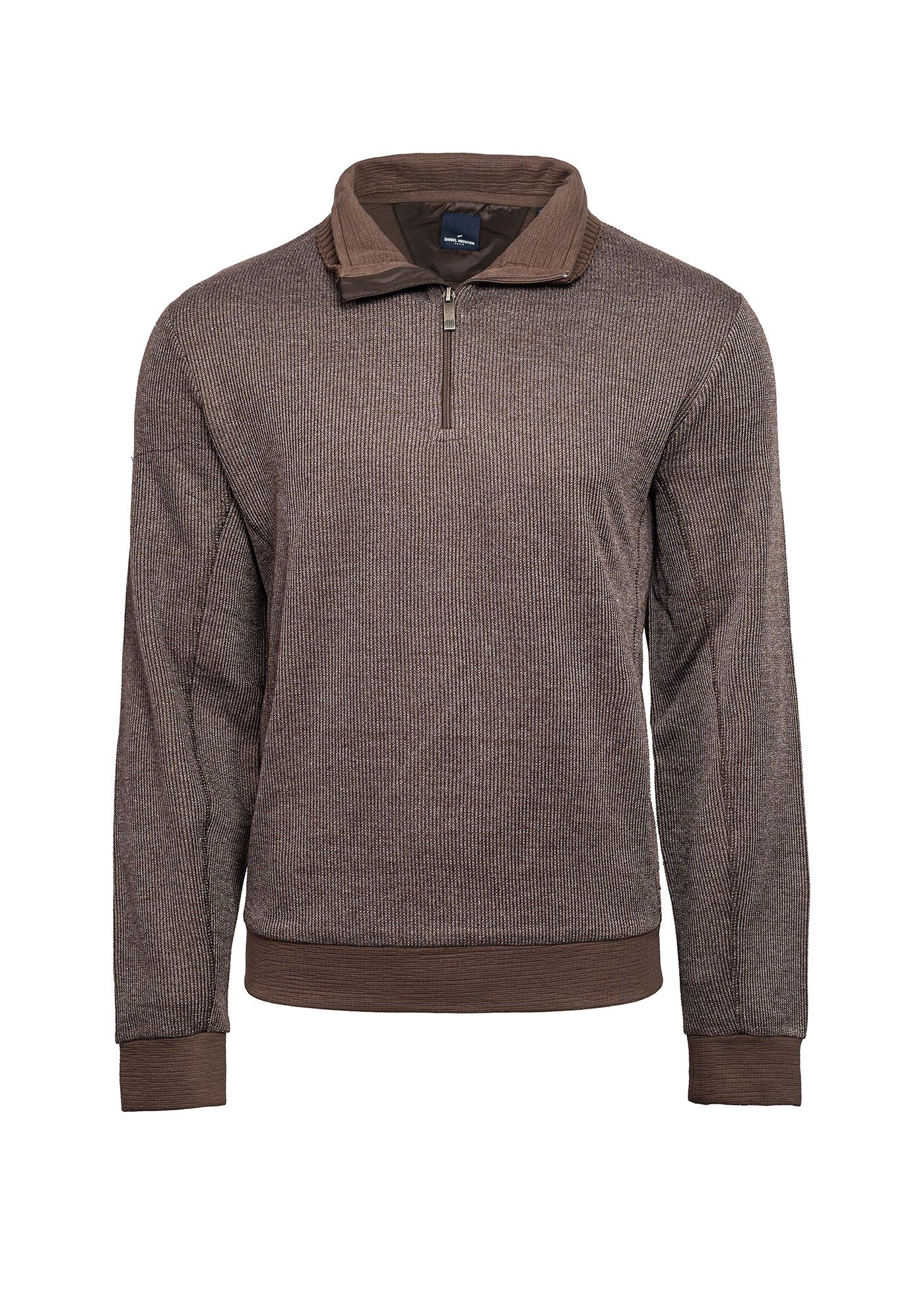 Sweat Zip Troyer - Brown 490 | Silenzio