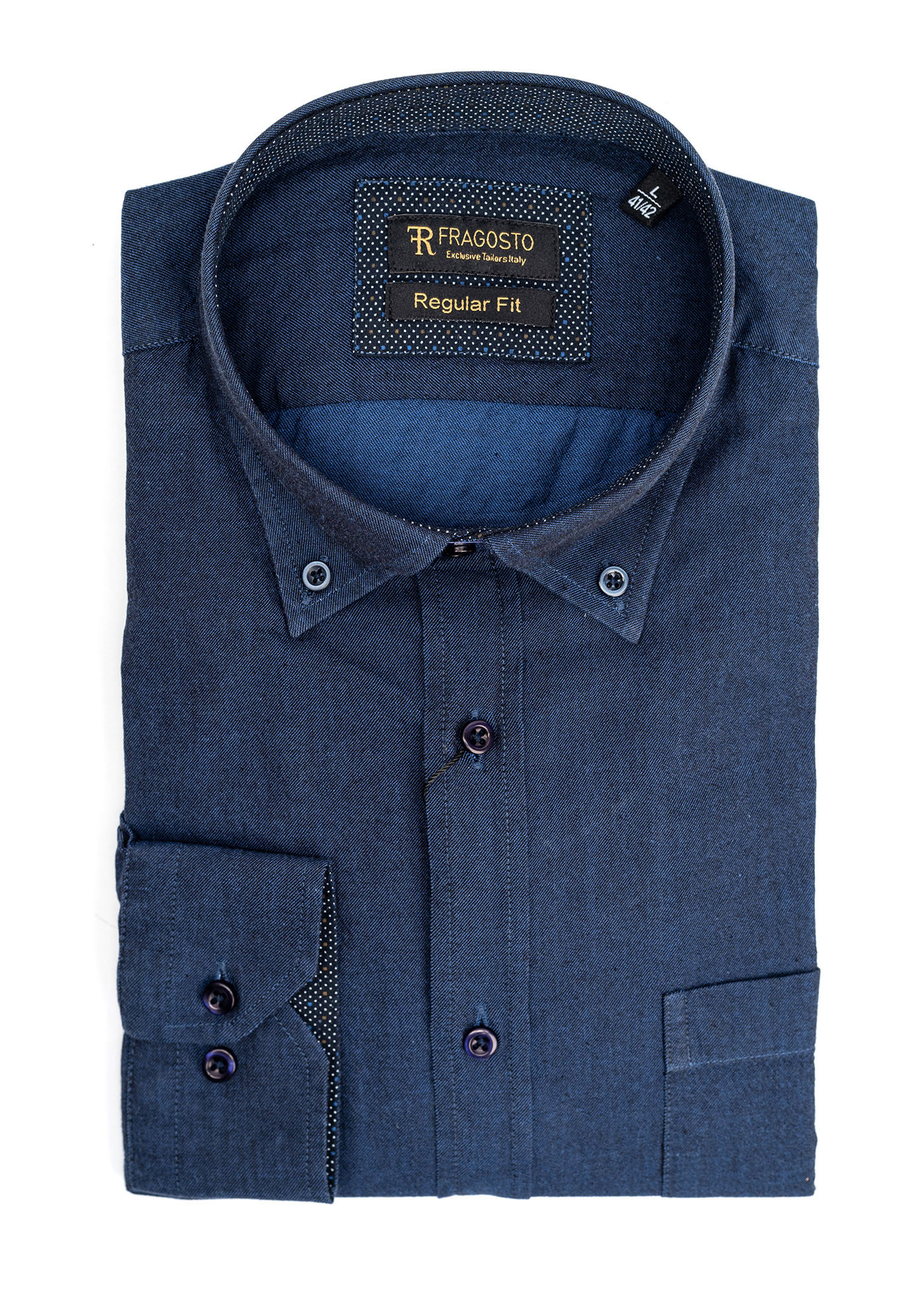 Sport Πουκάμισο σε Regular γραμμή - Dark Blue 050 | Silenzio