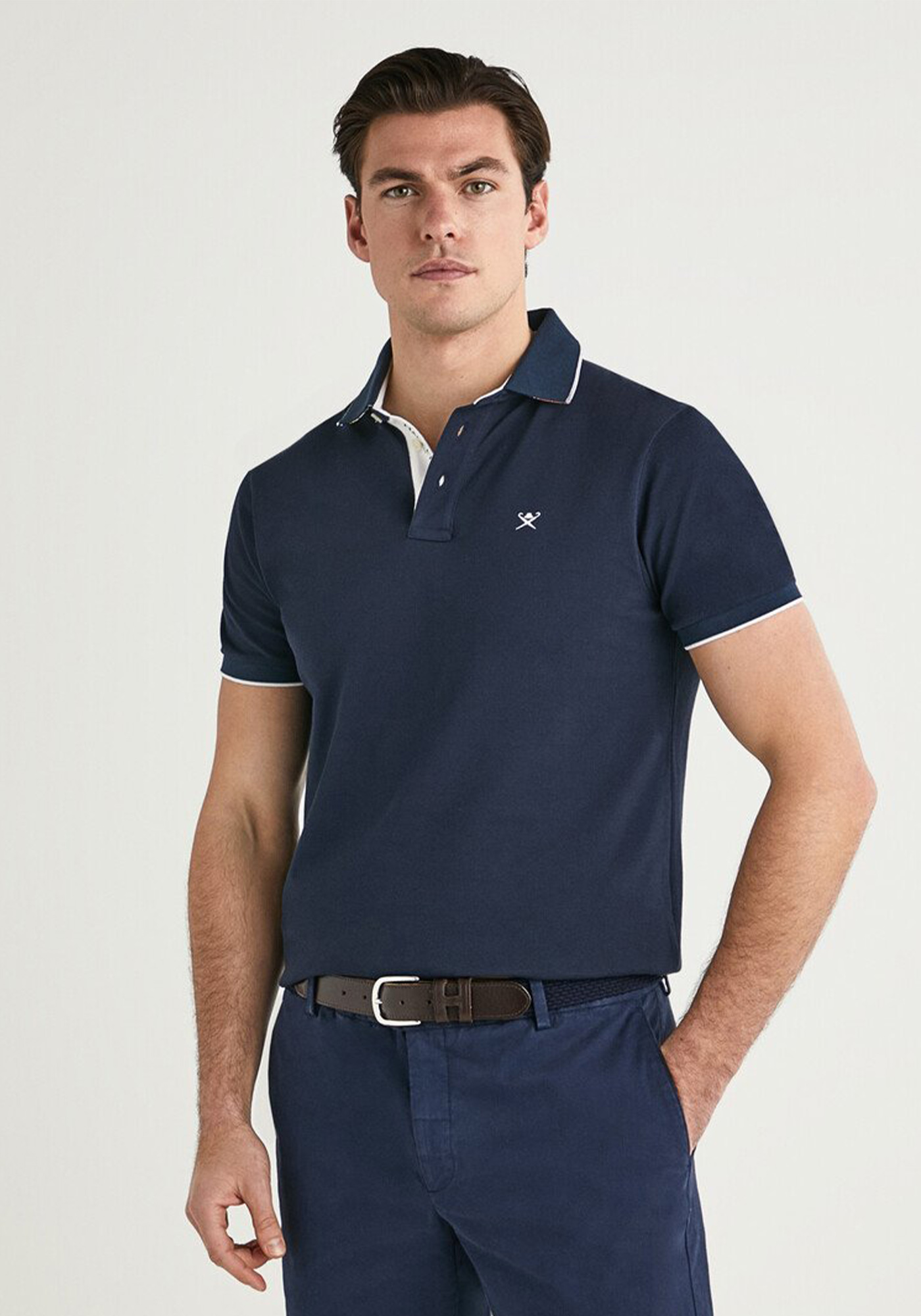 Hackett Polo Μπλούζα της σειράς Seaweed - HM562979 5RS Navy Blazer ...