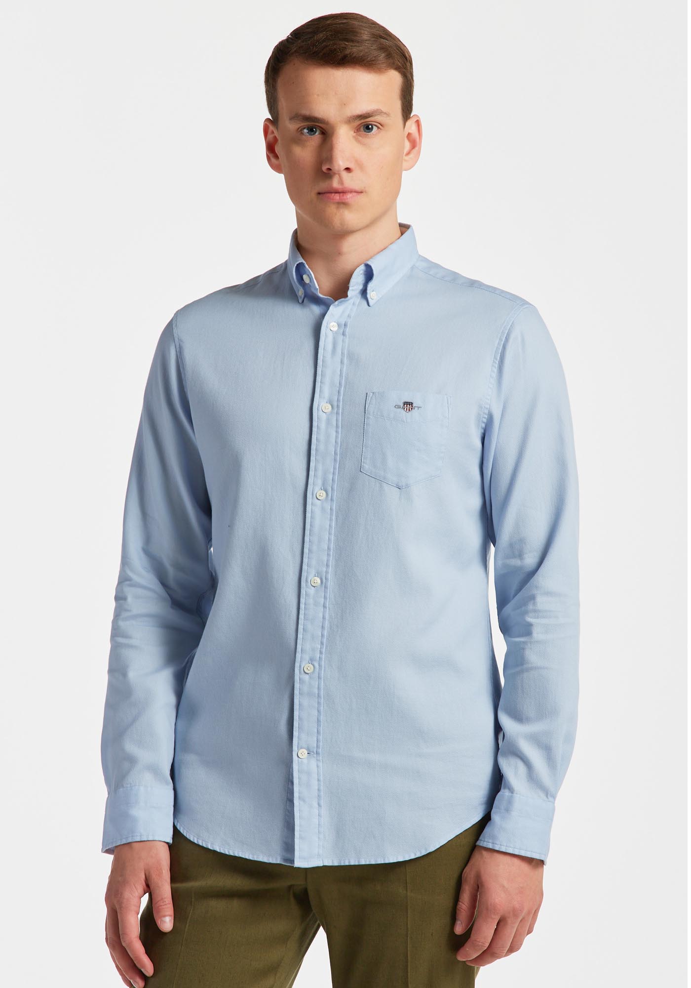 GANT Πουκάμισο της σειράς Honeycomb - 3230058 420 Muted Blue | Silenzio