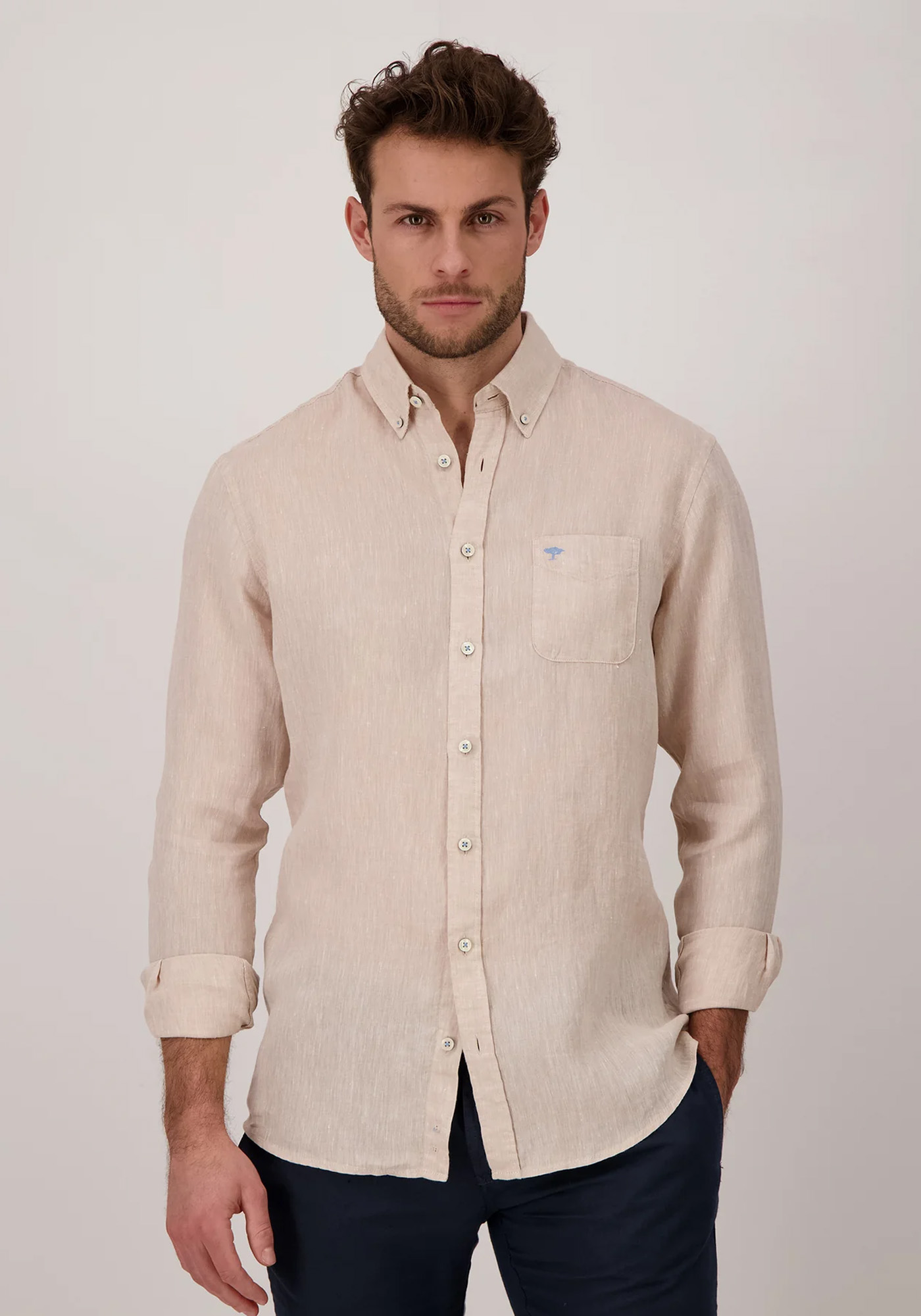 Fynch Hatton Πουκάμισο της σειράς Linen - 1313 6000 808 Sand | Silenzio