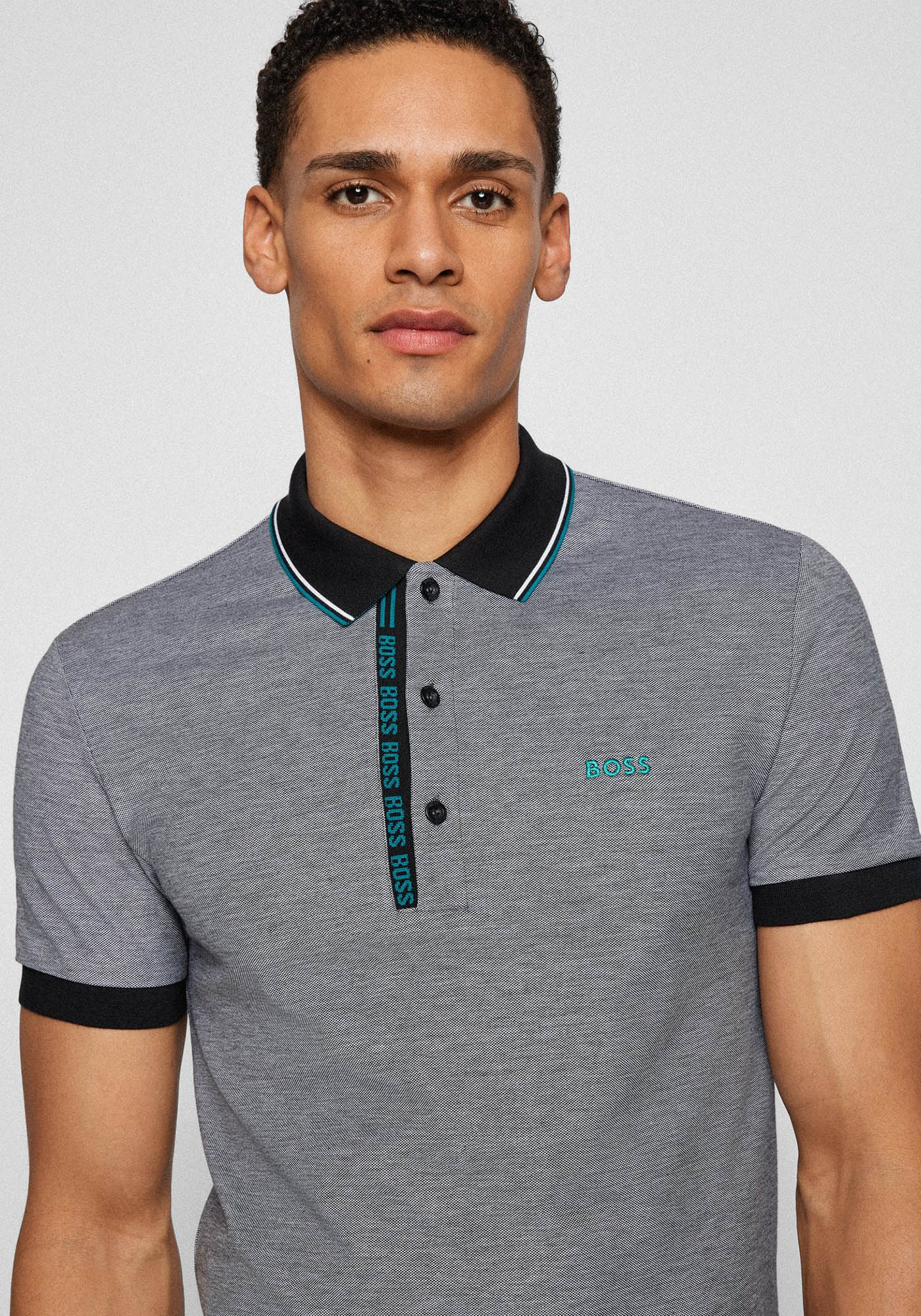 BOSS Κοντομάνικη Polo της σειράς Paule 4 - 50469391 002 Black | Silenzio