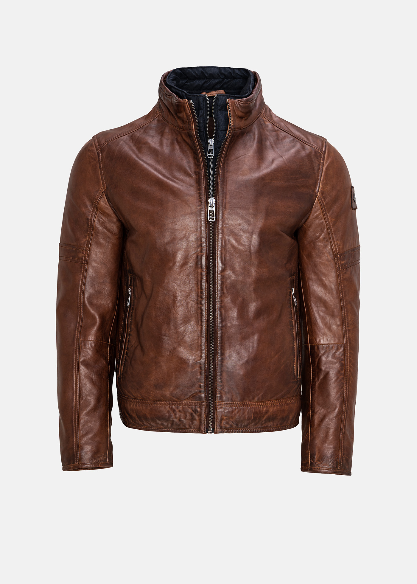 Milestone Δερμάτινο της σειράς MS Bender - 331063 20445 25 Dark Cognac ...