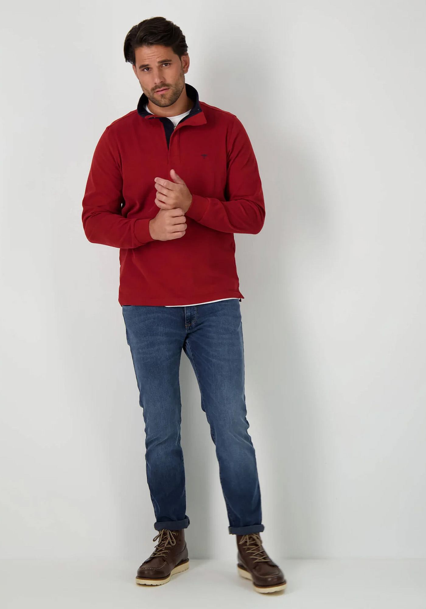 Fynch Hatton Pullover της σειράς Rugby - 1213 1716 306 Winter Red ...