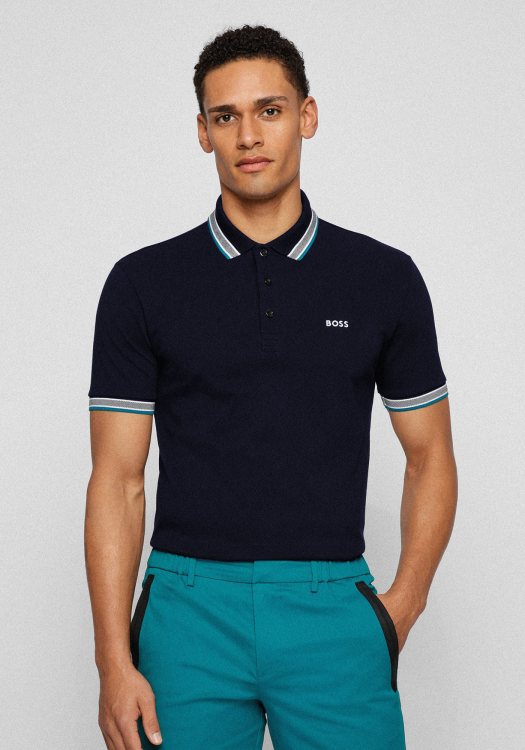 BOSS Κοντομάνικη Polo της σειράς Paule 4 - 50469391 002 Black | Silenzio